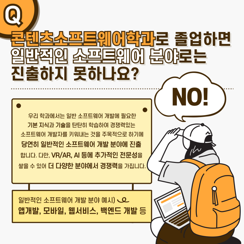 콘텐츠소프트웨어학과 소프트웨어학과 입시생을 위한 Qna